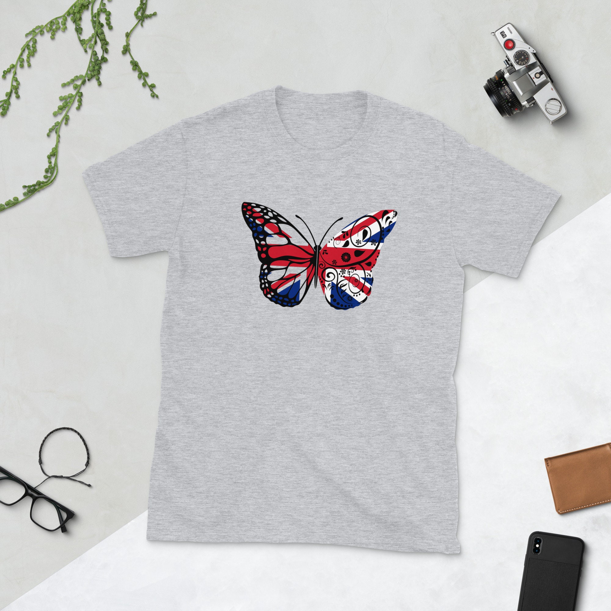 Union Jack Butterfly Butterflies Flag Wings British UK Flag Short ...