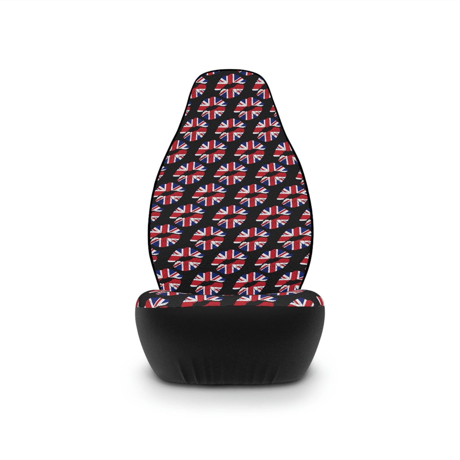 Union Jack Flag Lips Car Seat Covers UK British Flag Car Seat Covers ...