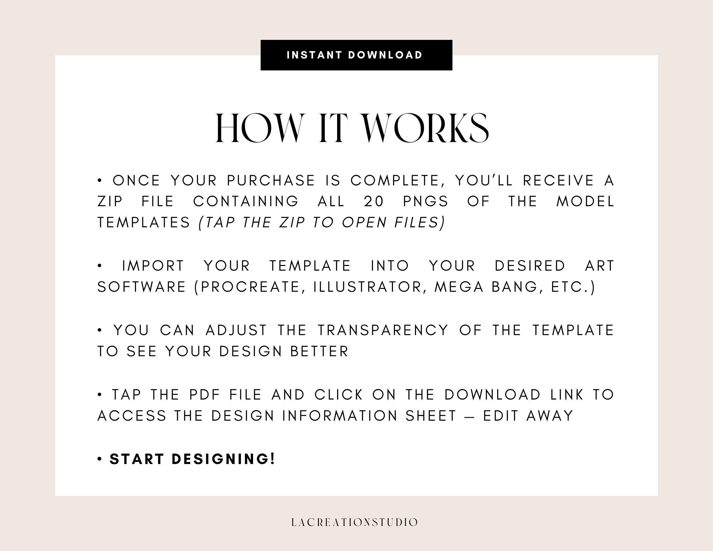 Real Body Types 20 Pack Fashion Figure Illustration Templates for ...