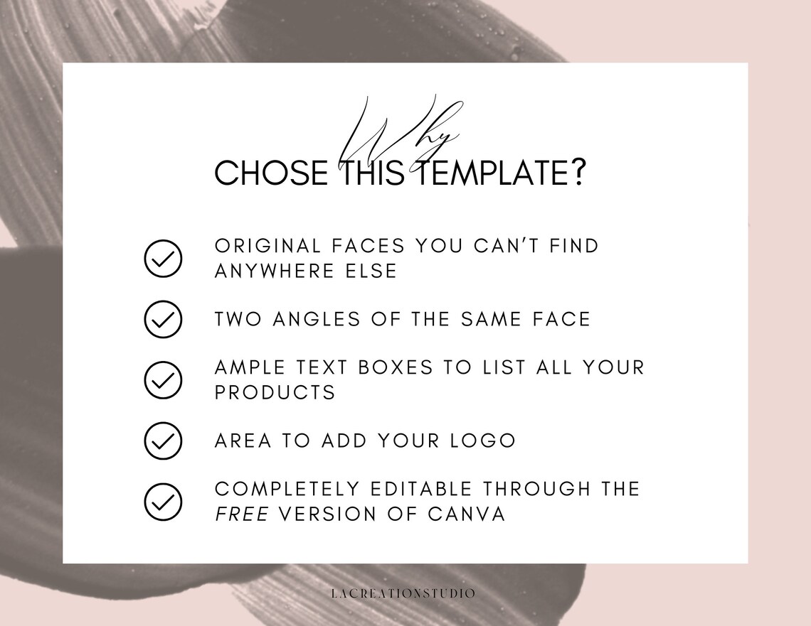 MUA Client Consultation & Makeup Face Chart Pack 3 Front Facing and ...