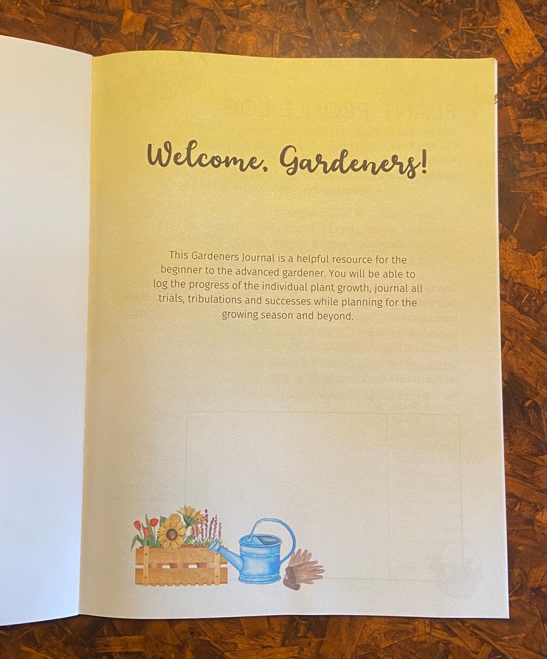 Garden Profile Planner Logbook and Journal for All - Etsy