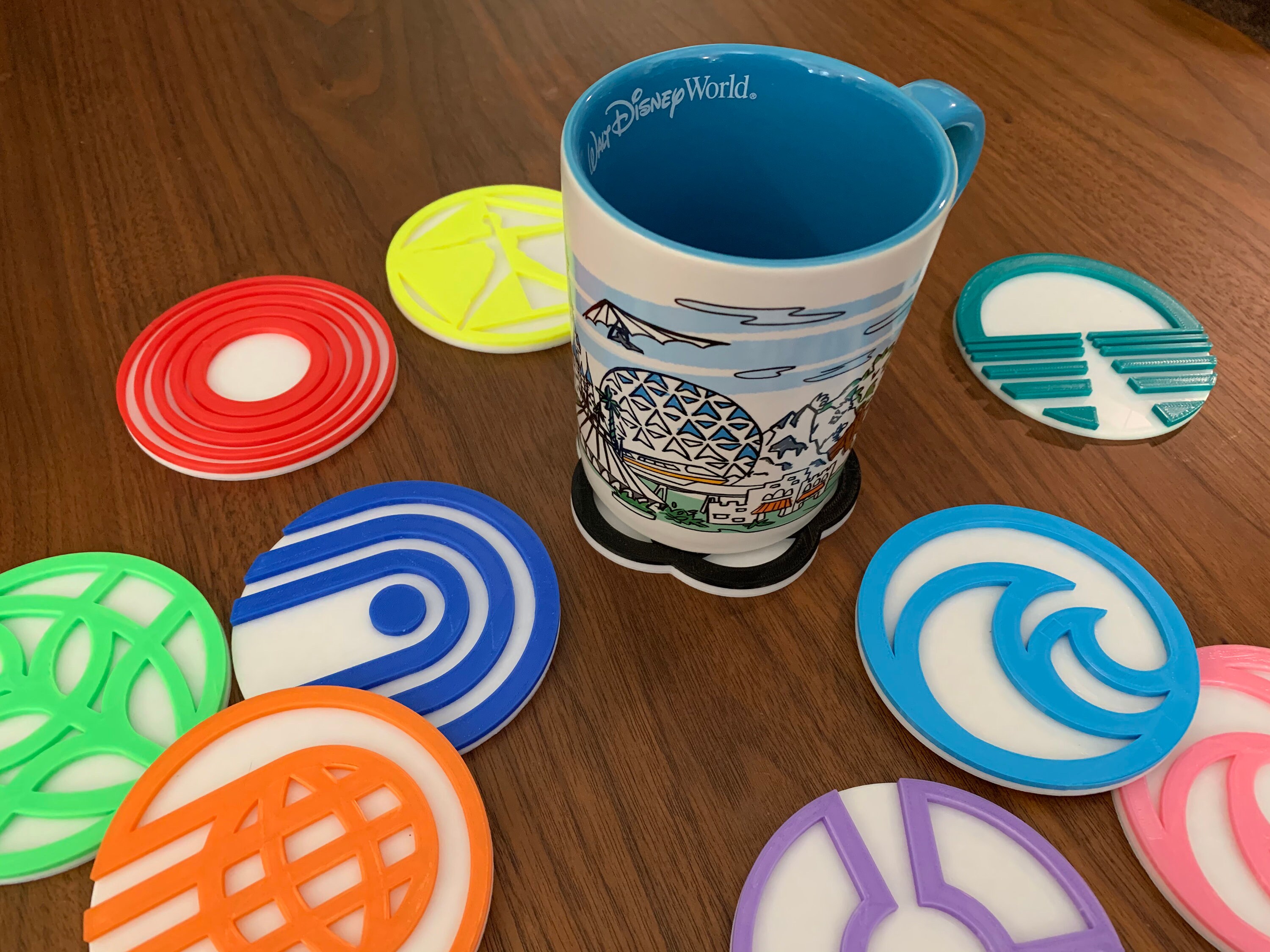 EPCOT Pavilion Drink Coasters - Etsy