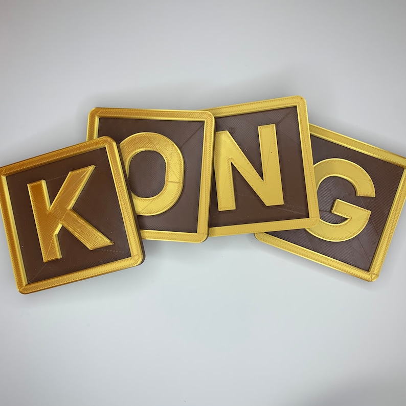Donkey Kong Country K-O-N-G Letters - Etsy