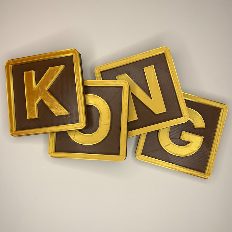 Donkey Kong Country K-O-N-G Letters - Etsy