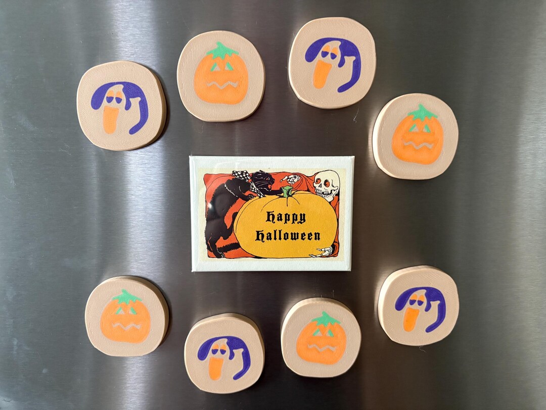 3D Printed Spooky Halloween Sugar Cookie Magnets - Etsy