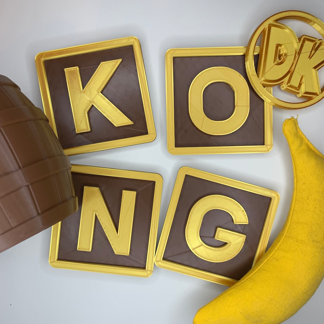 Donkey Kong Country K-O-N-G Letters - Etsy