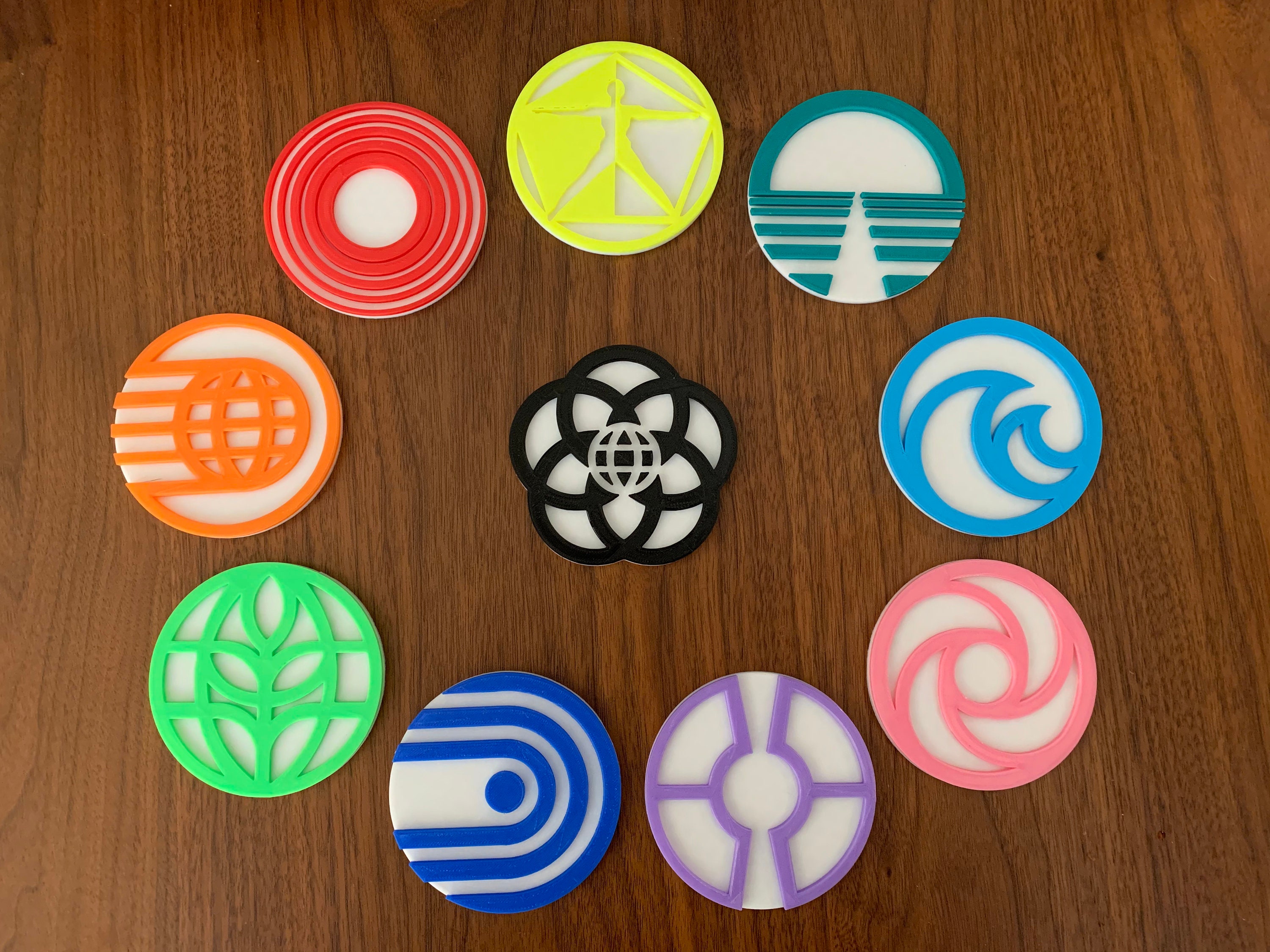 EPCOT Pavilion Drink Coasters - Etsy