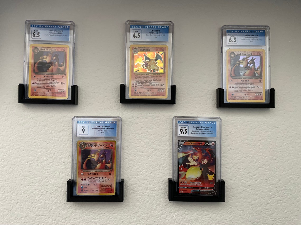 3D Printed PSA/CGC Card Display Wall Mount (set of 5) - Etsy
