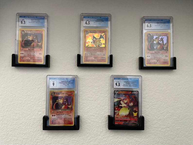 3D Printed PSA/CGC Card Display Wall Mount (set of 5) - Etsy