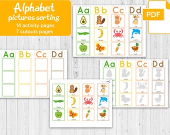 Alphabet Sorting Activity Educational Material PDF | Etsy