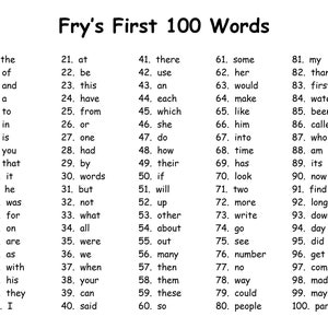 500 Fry Sight Word Flashcards - Etsy