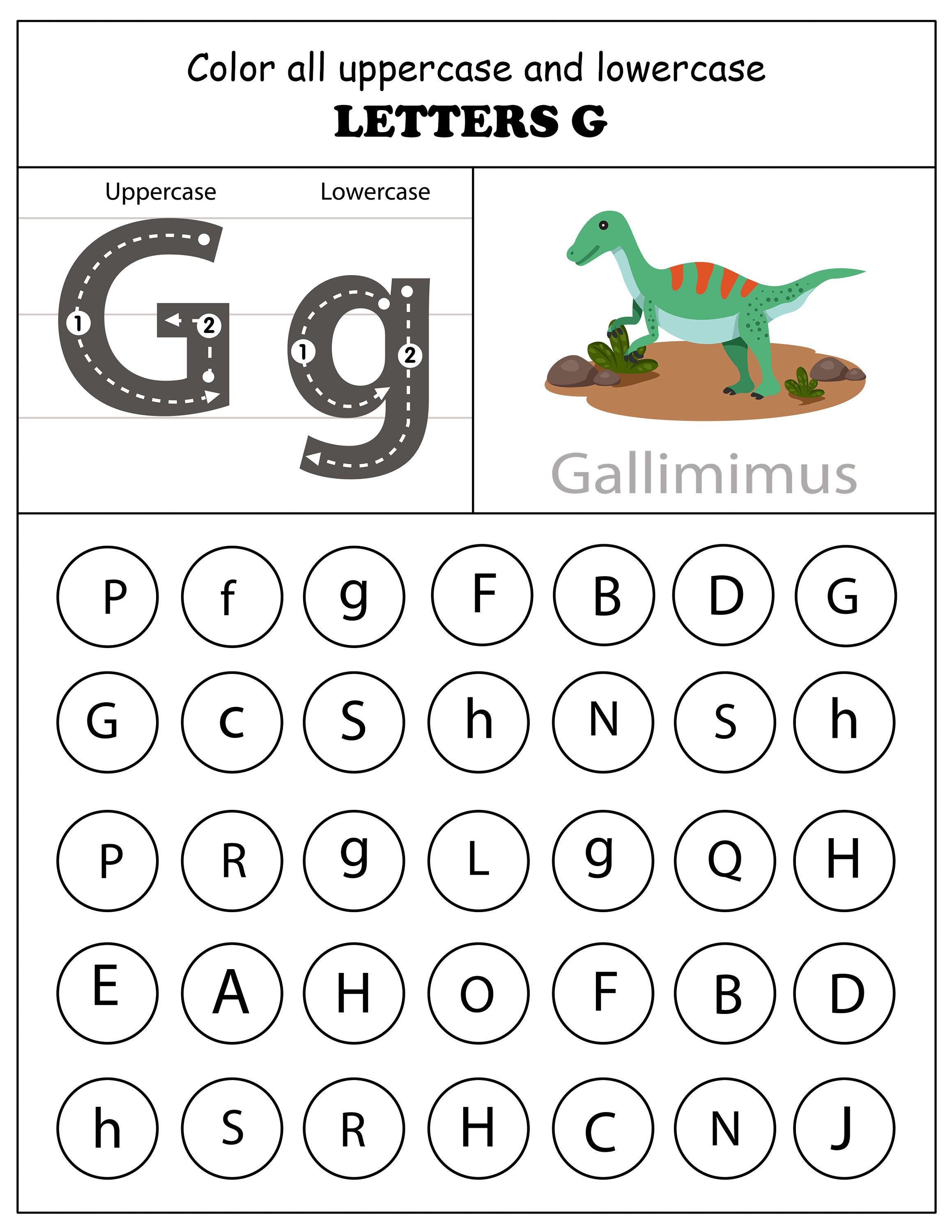 Dino Alphabet, DINOSAUR Worksheets, Trace and Color, Trace Alphabet ...