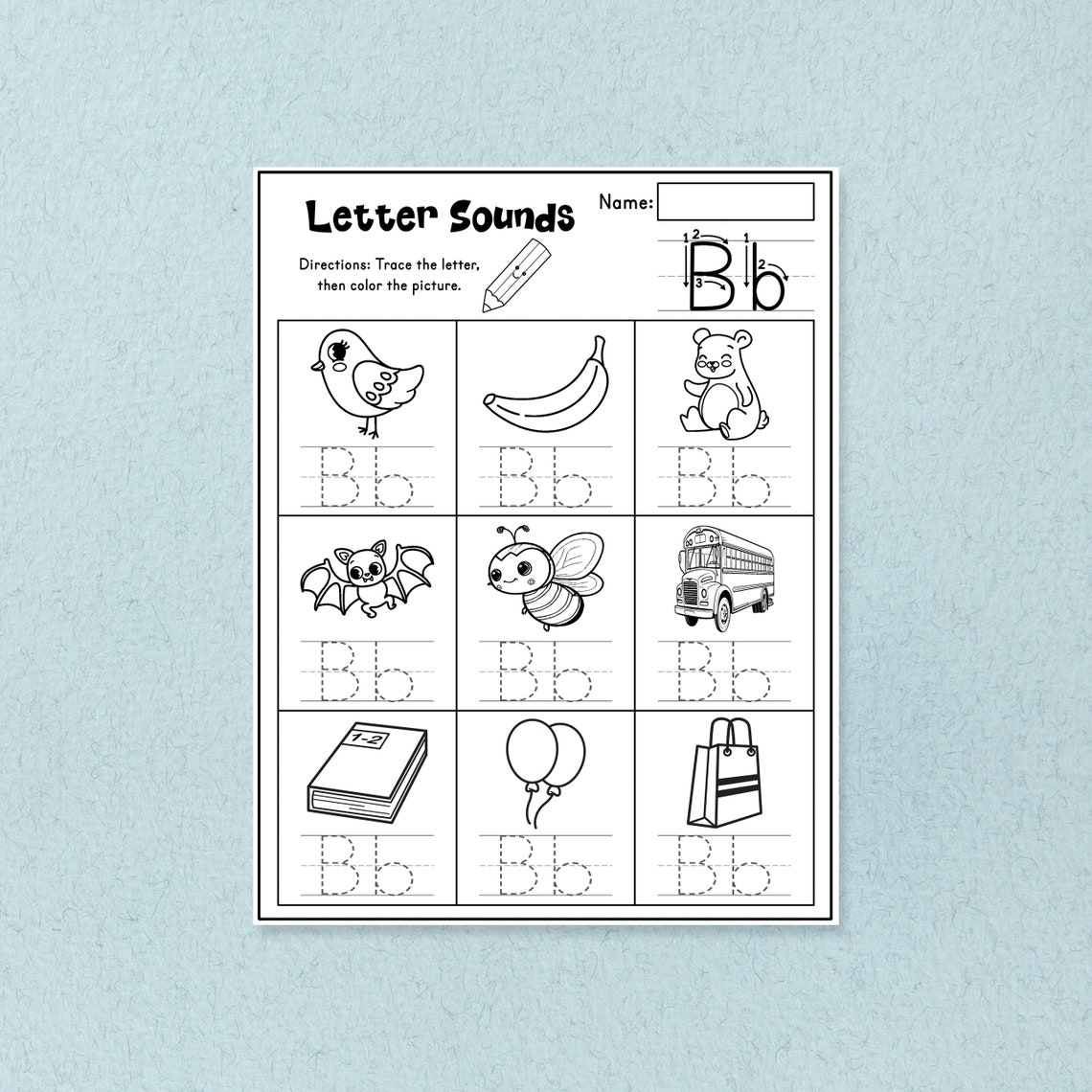 Letter Sound Coloring Pages, 26 Printable Pages, Alphabet Worksheet ...