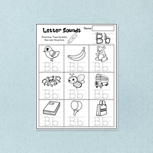 Letter Sound Coloring Pages, 26 Printable Pages, Alphabet Worksheet, Alphabet Tracing, PDF - Etsy