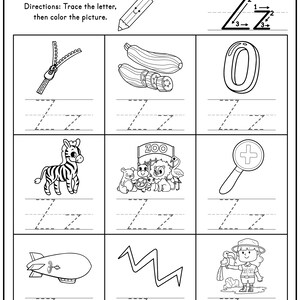 Letter Sound Coloring Pages, 26 Printable Pages, Alphabet Worksheet ...