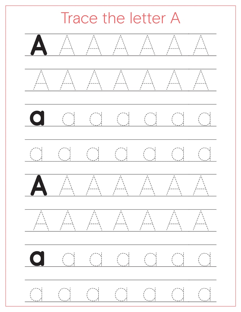Trace the Alphabet, Connect the Dots, Maze Game, Preschool Tracing ...