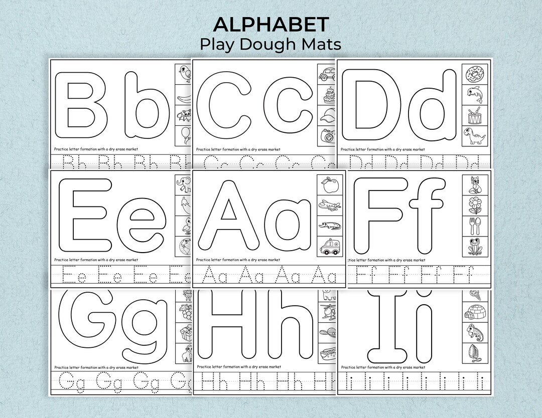 Alphabet Play Dough Mats, Letter Sounds, PDF - Etsy