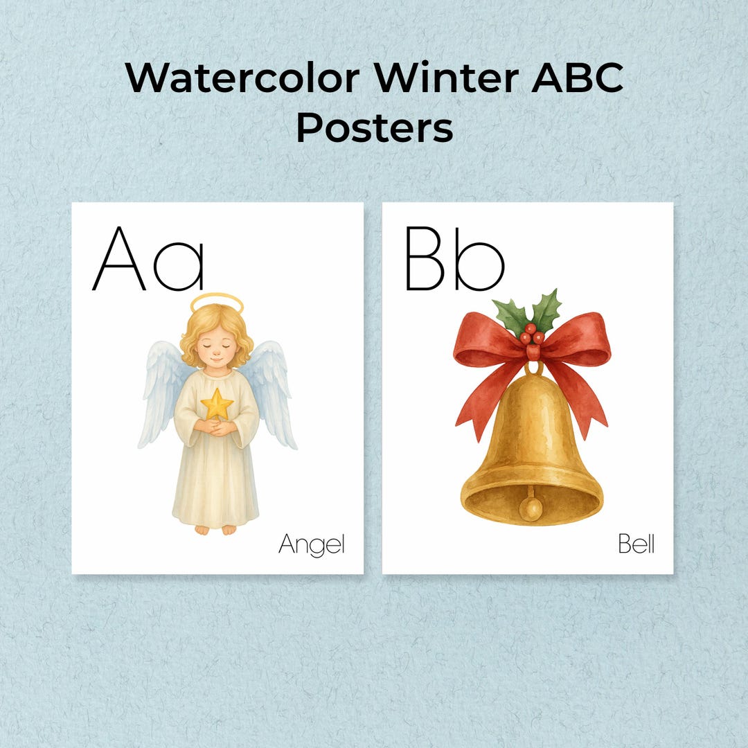 Winter Alphabet Posters, Large Format for Classroom, Christmas Alphabet ...