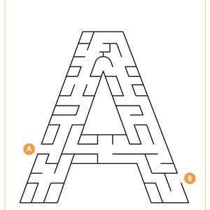 Trace the Alphabet, Connect the Dots, Maze Game, Preschool Tracing ...