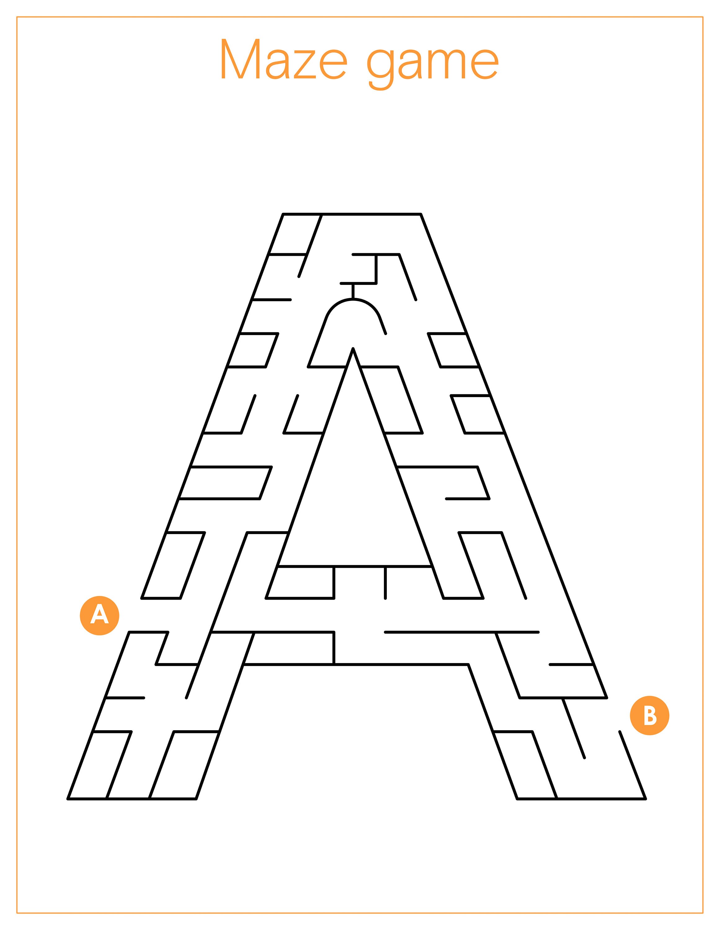 Trace the Alphabet, Connect the Dots, Maze Game, Preschool Tracing ...
