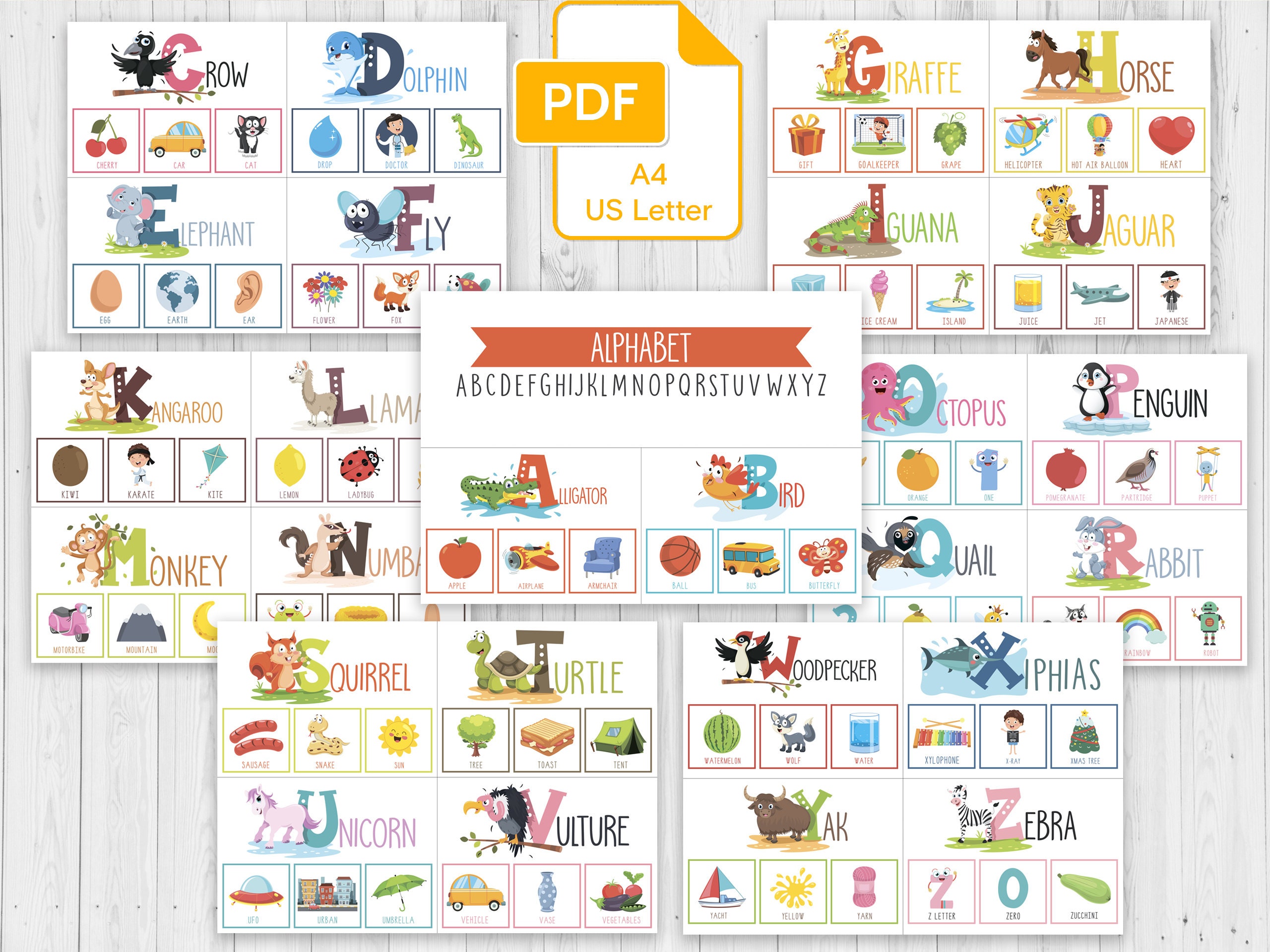 Alphabet Sorting Activity, Educational Material, PDF Printable ...