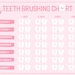 Monthly Brushing Checklist, Toothbrush Schedule, Kids Routine ...