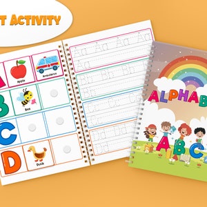 Alphabet Busy Book, Beginning Sounds Picture Matching Worksheet ...