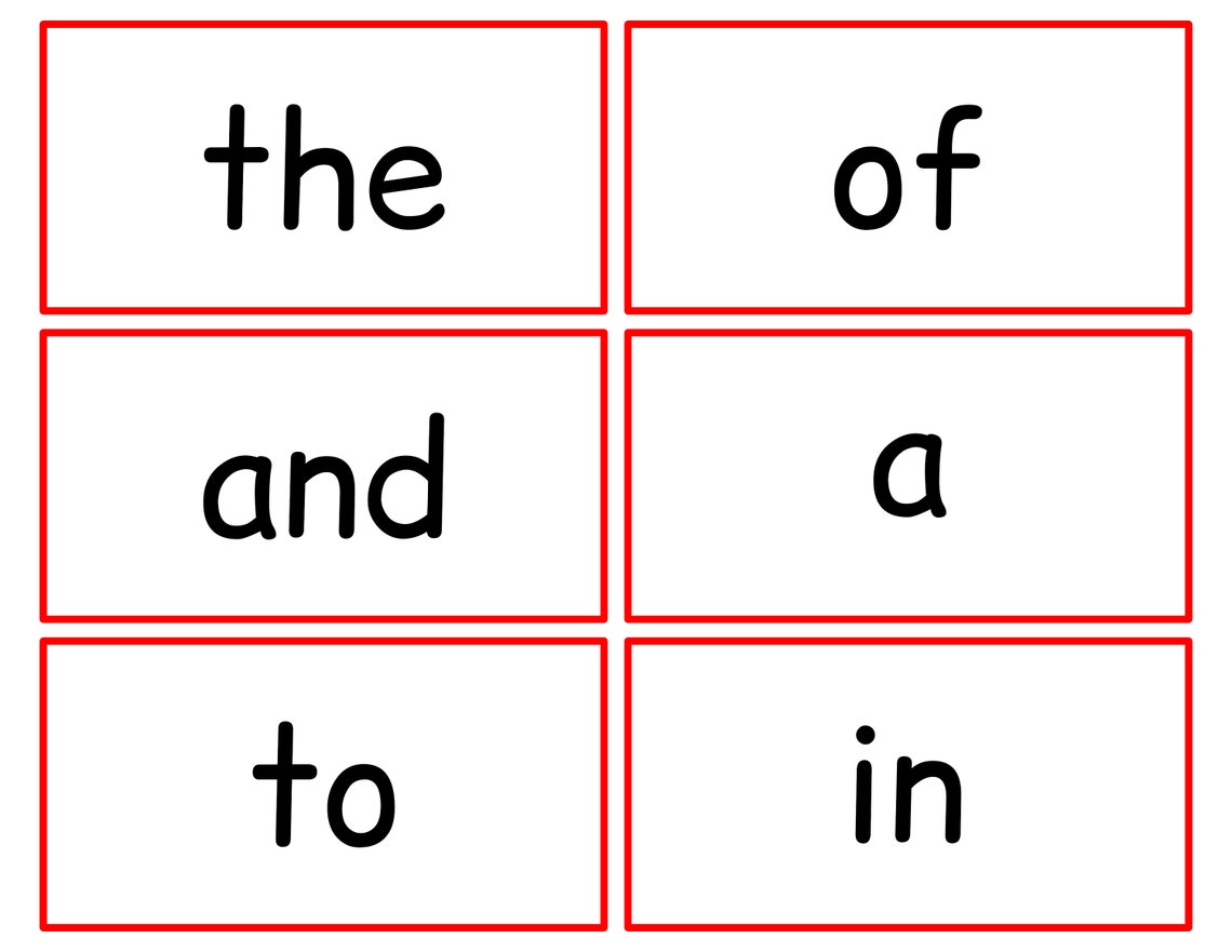 500 Fry Sight Word Flashcards: Printable 1st-5th Grade (digital ...