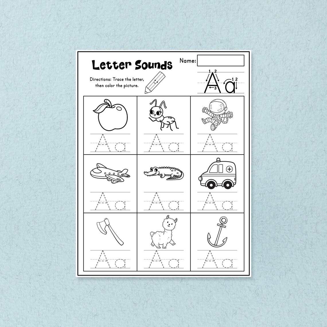 Letter Sound Coloring Pages, 26 Printable Pages, Alphabet Worksheet, Alphabet Tracing, PDF - Etsy
