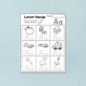 Letter Sound Coloring Pages, 26 Printable Pages, Alphabet Worksheet, Alphabet Tracing, PDF - Etsy