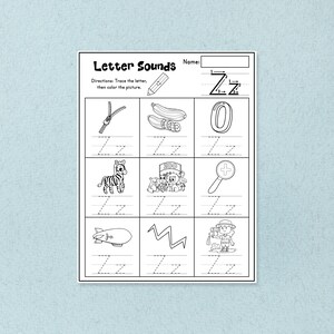 Letter Sound Coloring Pages, 26 Printable Pages, Alphabet Worksheet ...