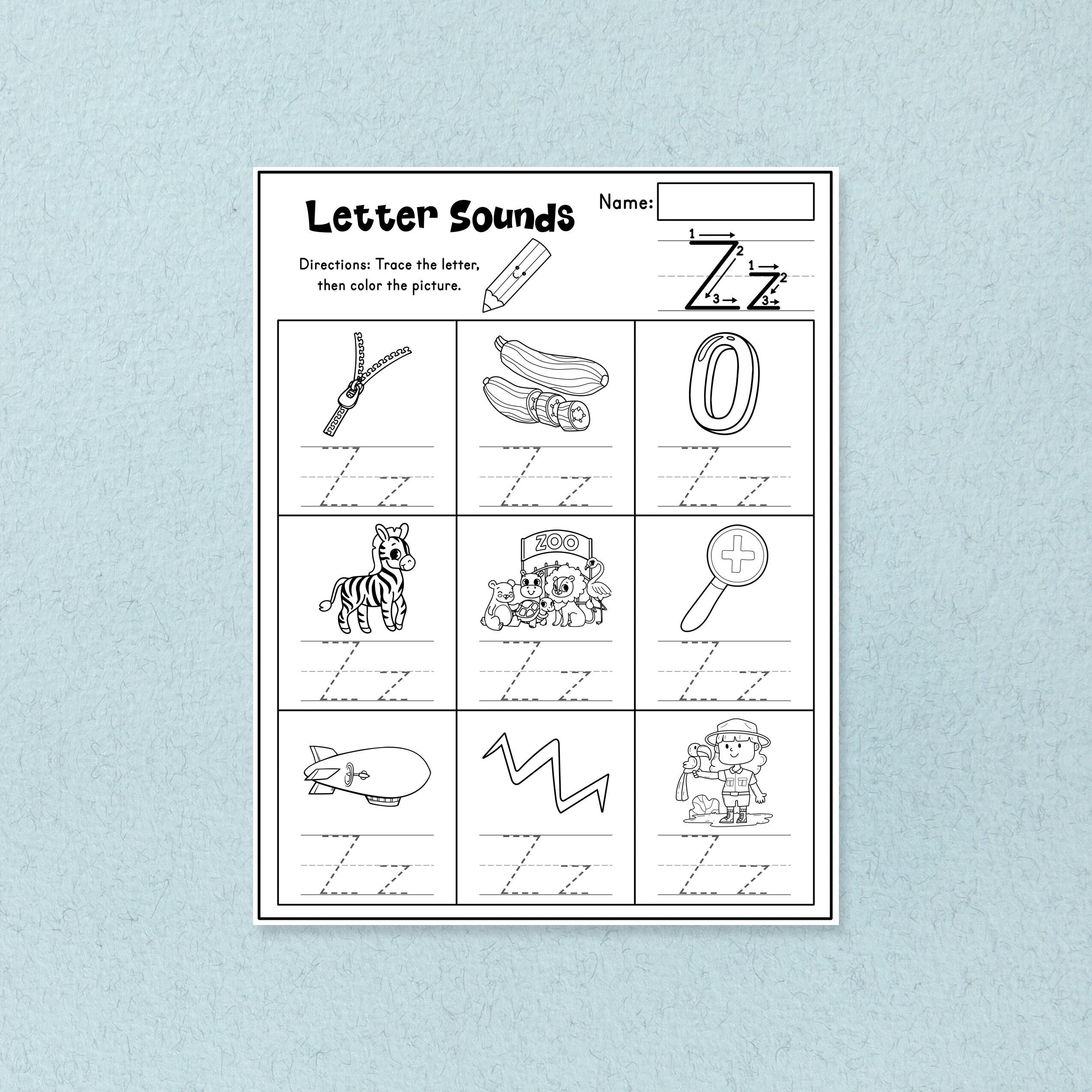 Alphabet Letter Sound Coloring Pages: 26 Printable Worksheets (PDF) - Etsy