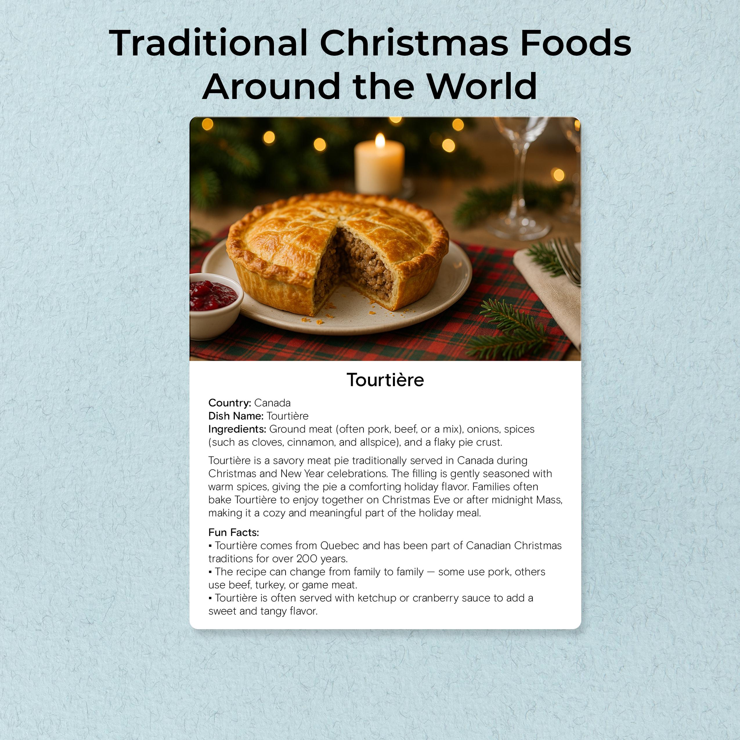 Christmas Foods Around the World Montessori Cards (PDF) - Etsy
