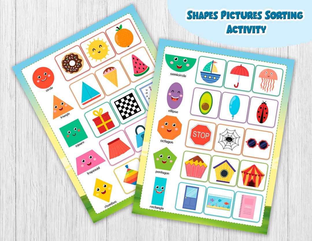 Shape Matching Activity, Shapes Pictures Sorting Activity Printable ...