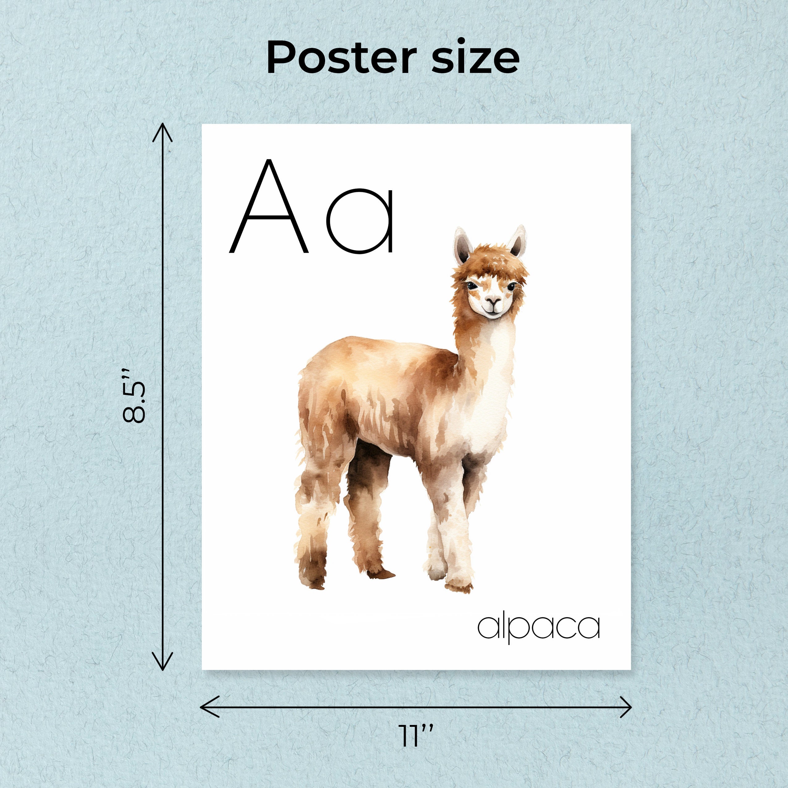 Watercolor Animal Alphabet Posters: Classroom ABC Printables (digital ...