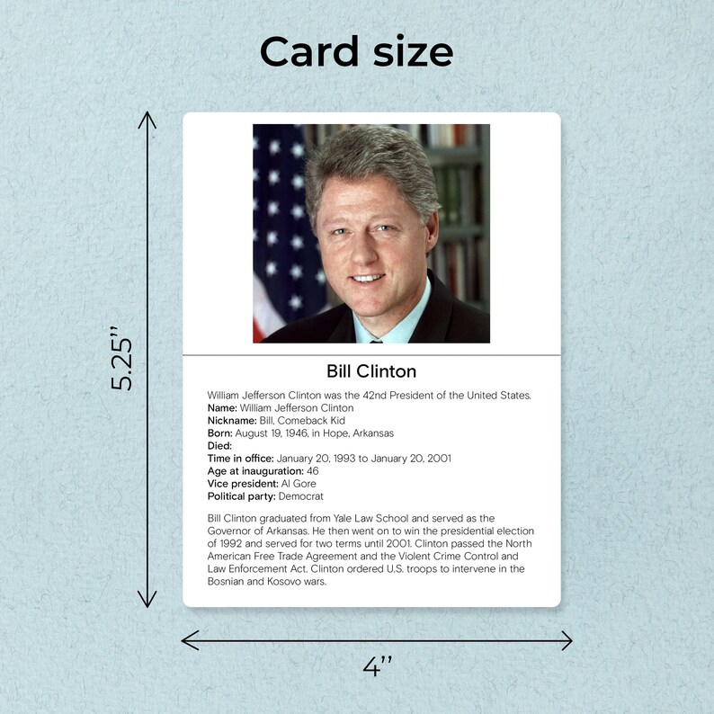 PRESIDENTS of the USA, 46 Presidents, 138 Montessori Cards, Facts ...