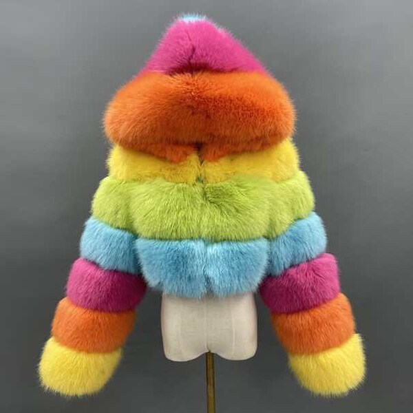 Rainbow Faux Fur - Etsy