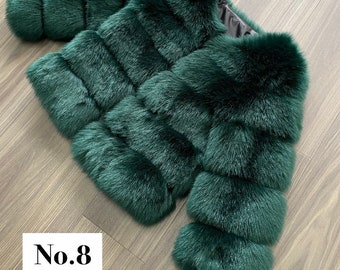 Faux Fur Green Jacket | Etsy