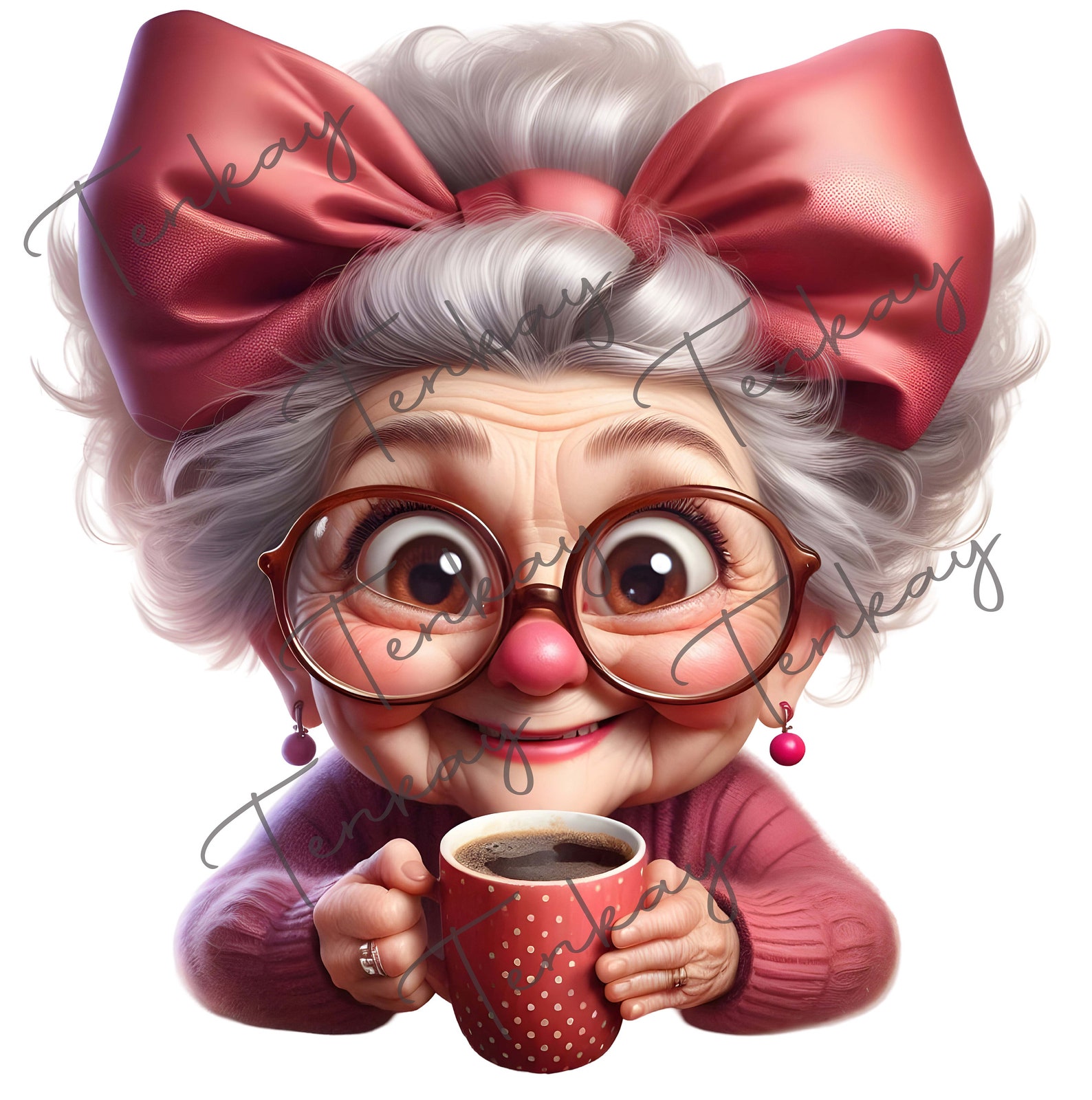 Old Ladies Png, Funny Old Ladies Clipart, Old Lady and Coffee, Old Lady ...