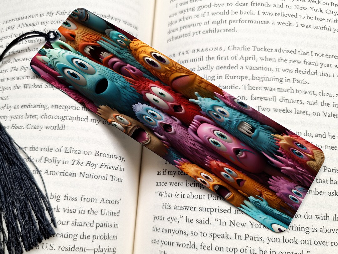 Monster Bookmarks Cute Monster Bookmark - Etsy