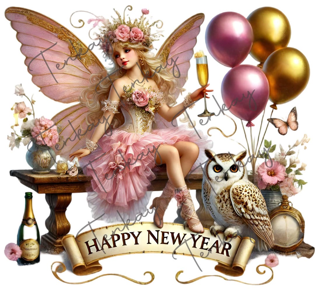 Happy New Year Fairy, New Year Clip Art, New Year Fairy Png, Fairy ...