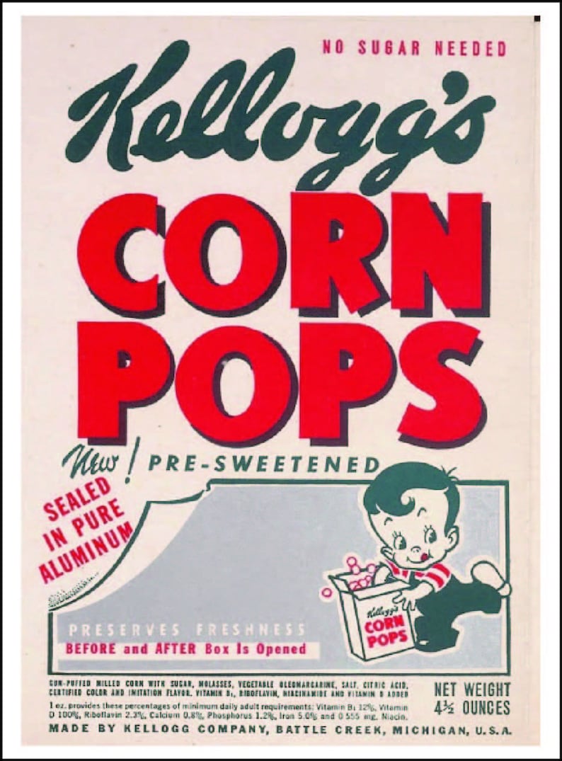 Vintage Cereal Box Fridge Magnets Retro Magnets Fun | Etsy