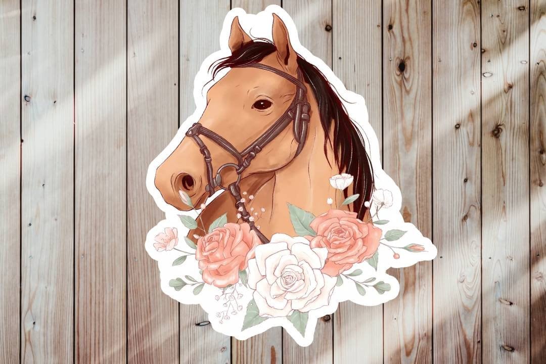 Hermosa pegatina de caballo / Pegatina de vinilo / Pegatina de | Etsy
