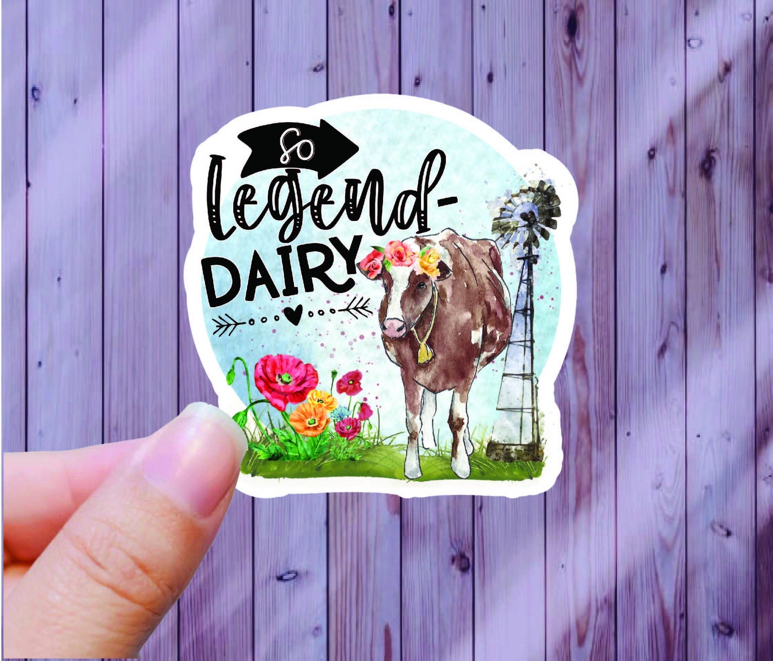 Legend-dairy Sticker Funny Pun Stickers Punny Stickers Farm - Etsy