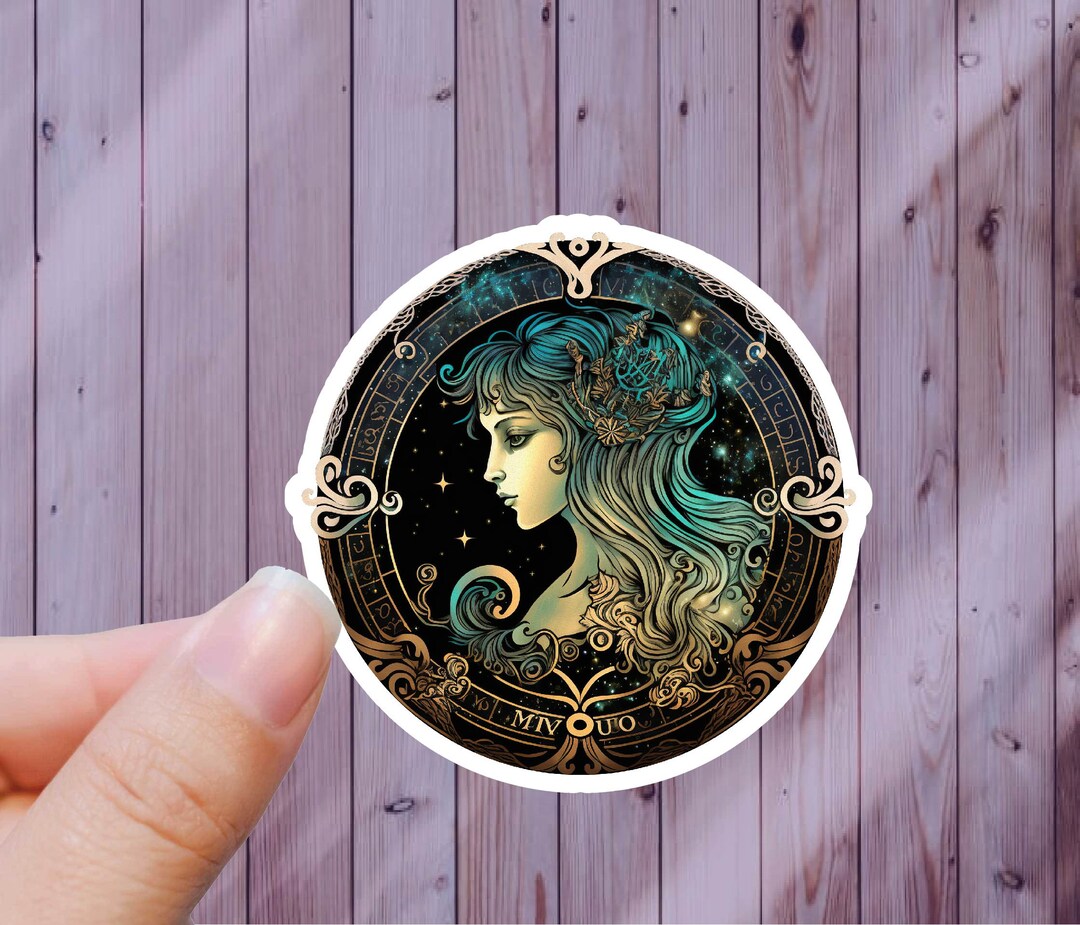 Virgo Sticker, Zodiac Sticker, Star Sign Sticker, Astrology Sticker ...
