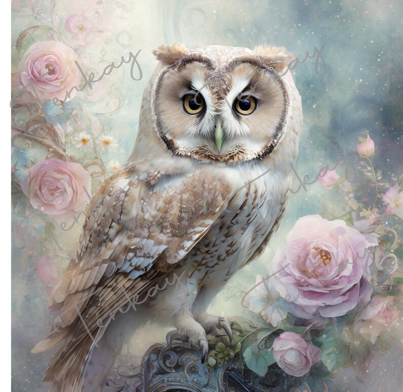 Owl Digital Paper, Owl Bundle, Owl Digital Art, Junk Journal Pages ...