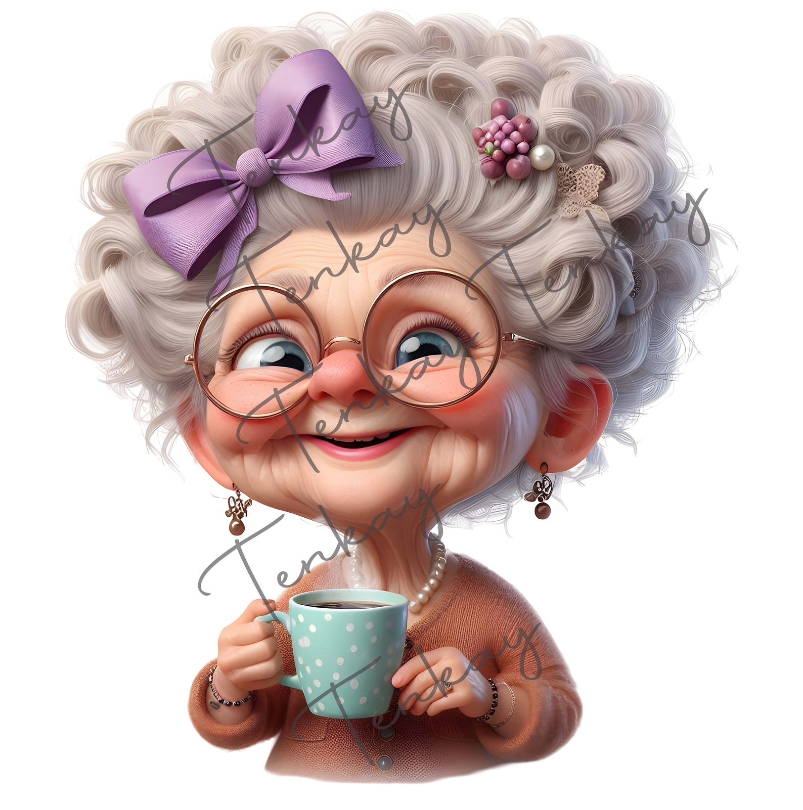 Old Ladies Png, Funny Old Ladies Clipart, Old Lady and Coffee, Old Lady ...