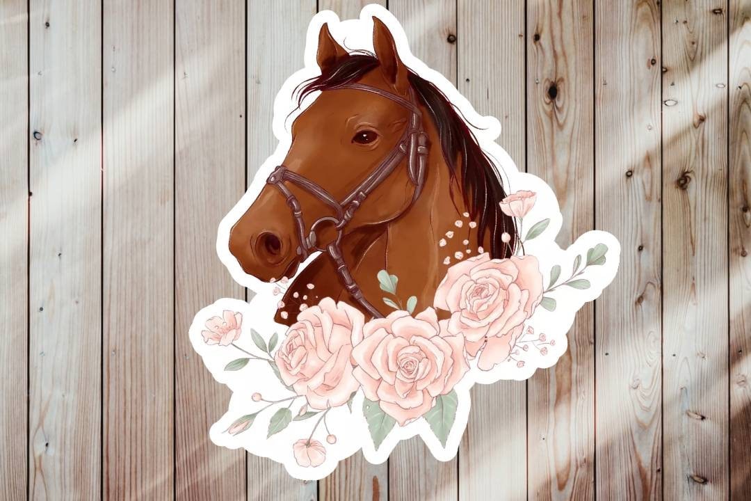 Hermosa pegatina de caballo / Pegatina de vinilo / Pegatina de | Etsy