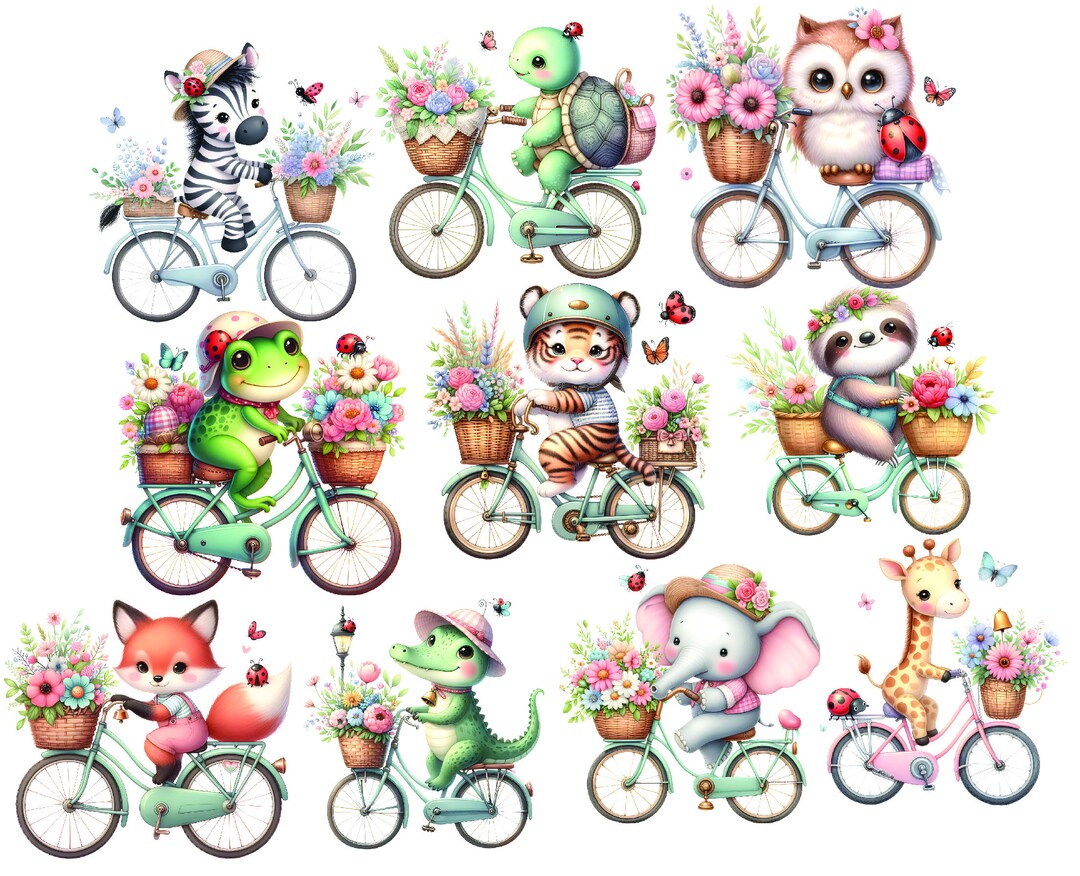 Spring Animals Clipart, Animal Clipart, Animal Bundle, Spring Bundle ...