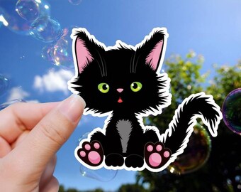 Black Cat Sticker Cat Clipart Animal Clipart Cute Animal Stickers ...